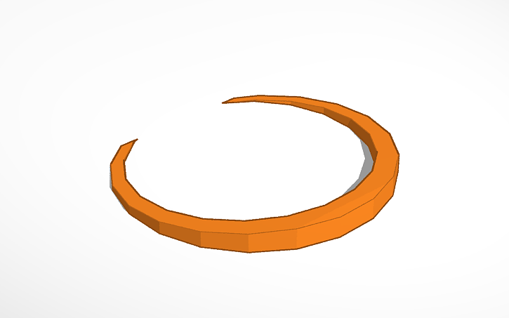 3D design crescent moon - Tinkercad