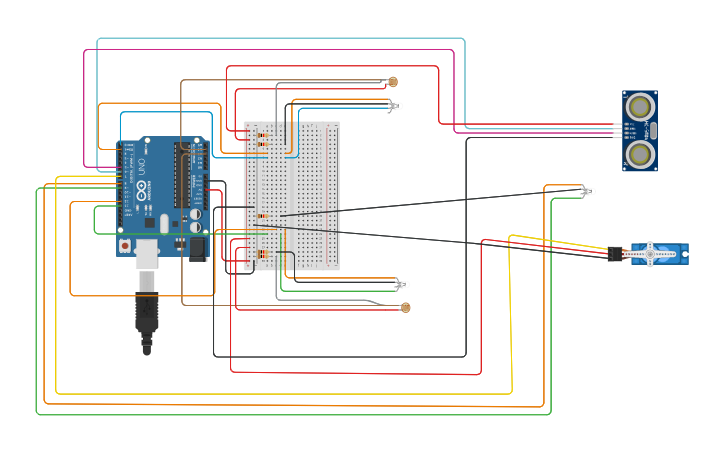 Circuit design G8- AE- Parking-Lot | Tinkercad
