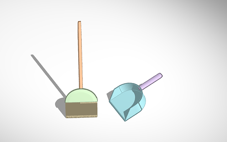 3D design BROOM & DUSTPAN | Tinkercad