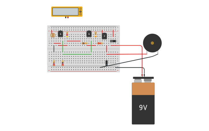Circuit design Light sensor sound buzzer - Tinkercad