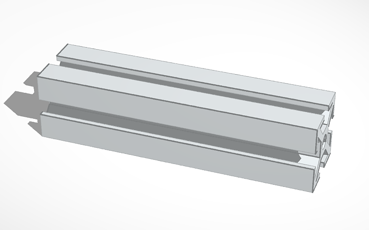 3D design 2020 Aluminium Extrusion - Tinkercad