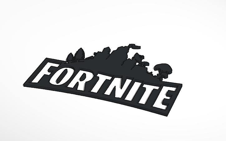 3D design Fortnite Logo - Tinkercad