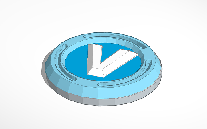 3D design A Single Fortnite V-buck - Tinkercad
