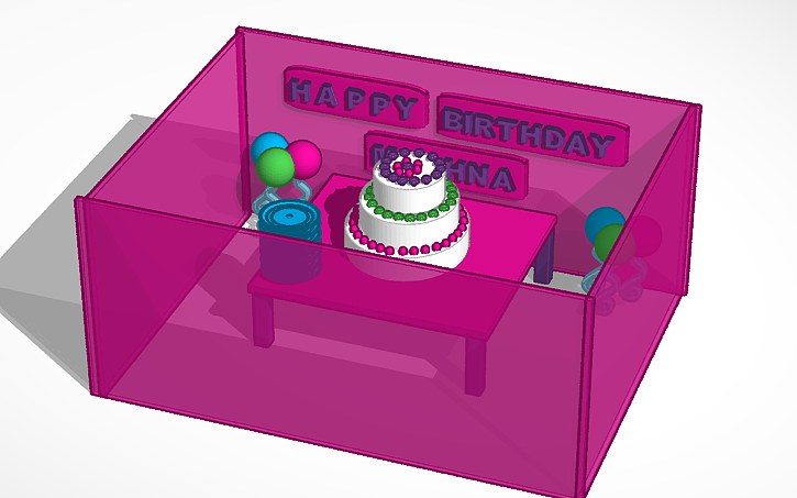 3D design Dream Birthday party - Tinkercad