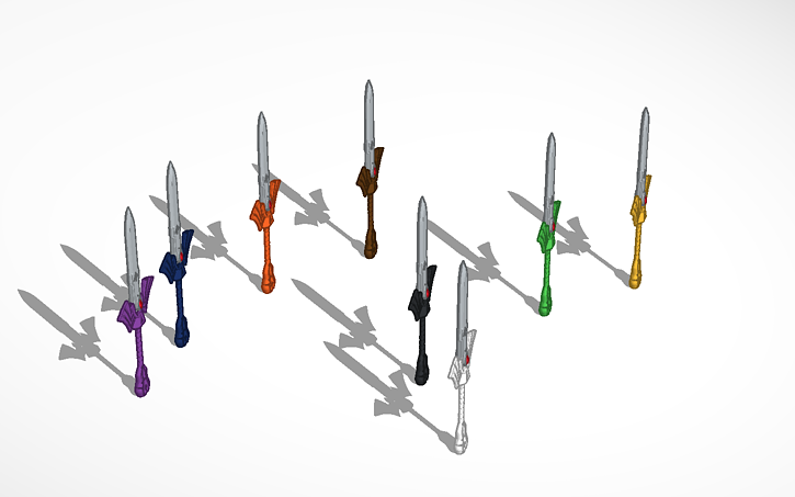 3d Design Swords Tinkercad