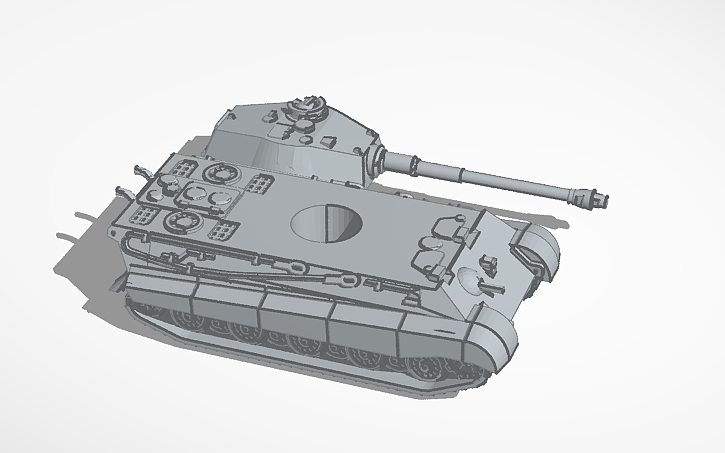 3D design King Tiger Tank - Tinkercad