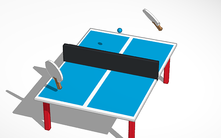 3D design Bài 3: Table Tennis - Tinkercad