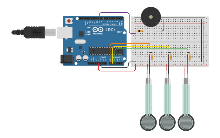 Circuit Design Musical Keyboard Tinkercad
