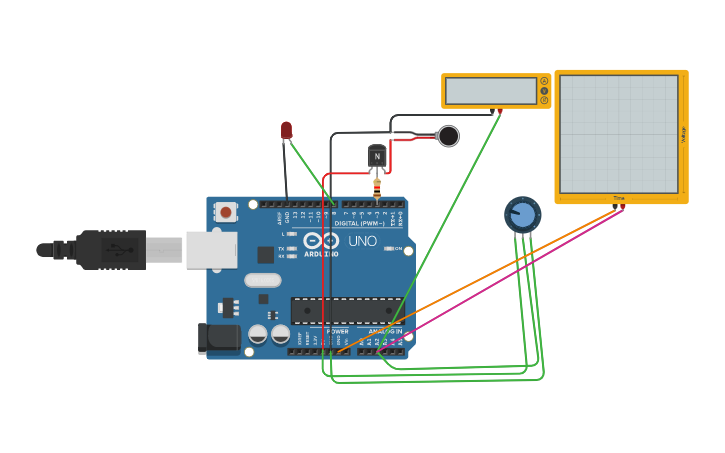 Circuit design Vibration Analysis - Tinkercad
