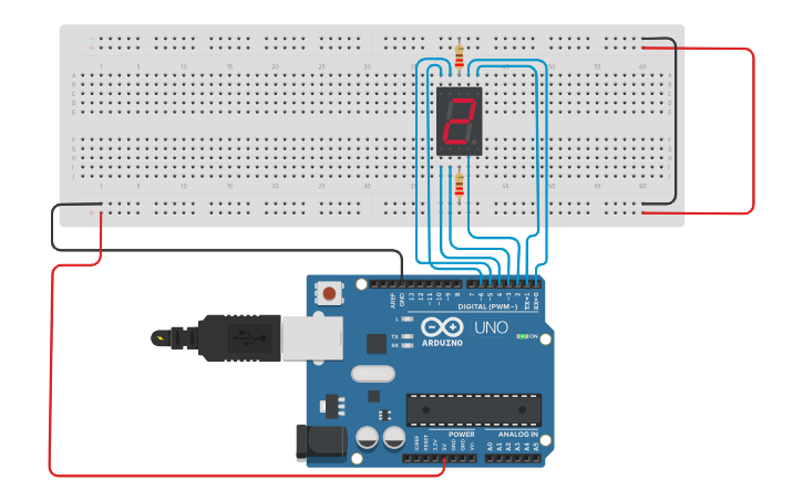 Circuit design CATHODE - Tinkercad