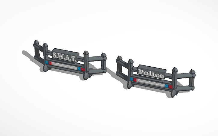 3D design S.W.A.T. and Police wrap around bar | Tinkercad