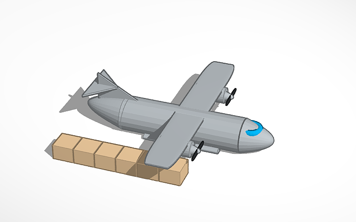3D design cargo plane version 1 | Tinkercad