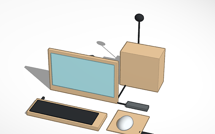 3D design Learn Computer 2020 Draft 1 Model 2 - Tinkercad