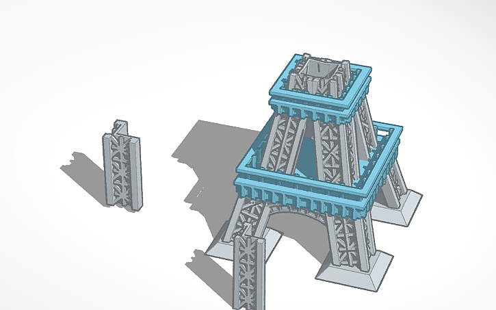 3D design Eiffel Tower - Tinkercad