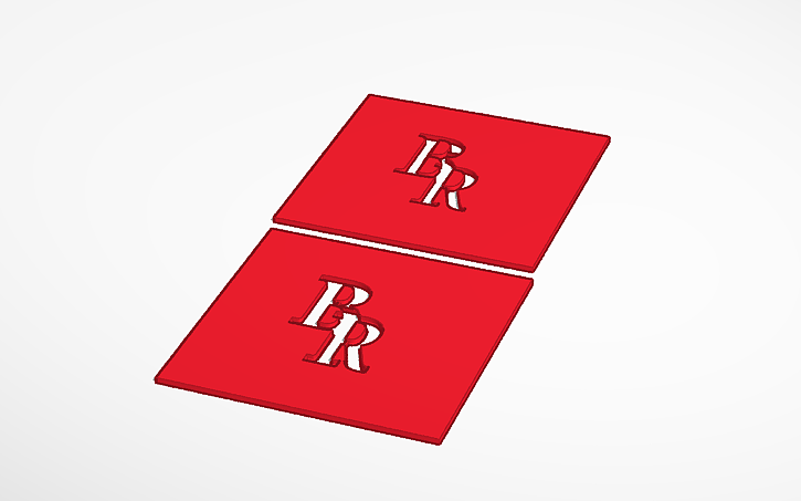 3D design BR Stencil - Tinkercad