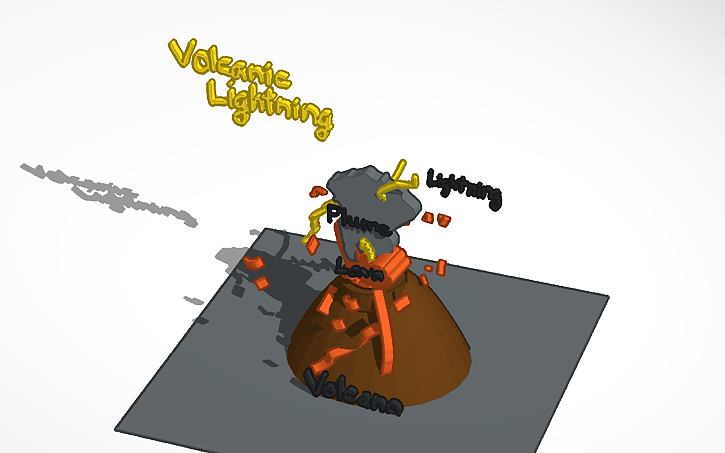 3D design Volcanic Lightning | Tinkercad