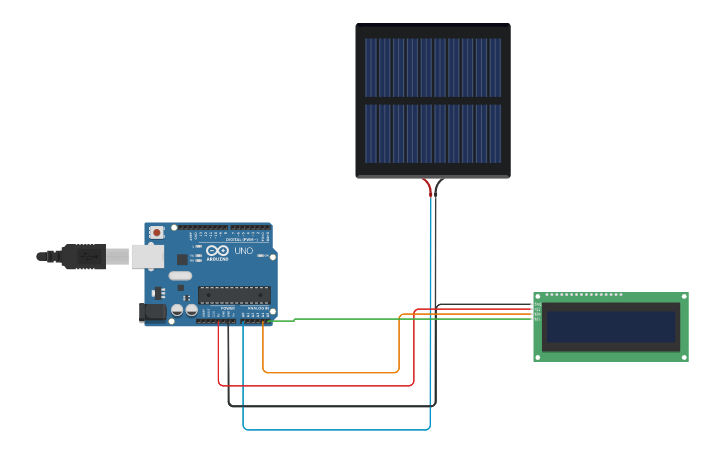 Circuit Design Solar Cell Voltage Tinkercad