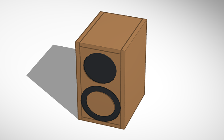 3D design DIY 5 inch Bookshelf or Desktop Speaker 2 | Tinkercad