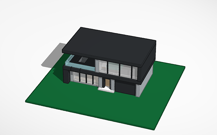 3D design House with Interior - Tinkercad