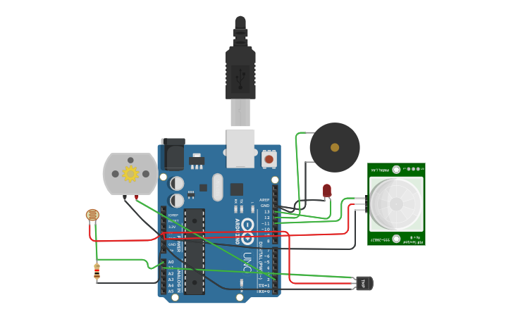 Circuit design ROOM CONTROLLER | Tinkercad