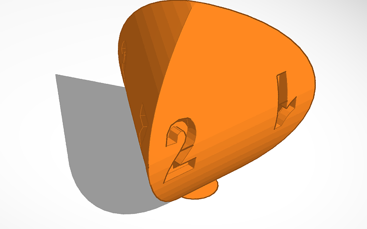 3D design Dice d3 - With Base | Tinkercad