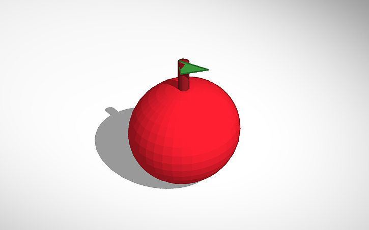 3D design apple - Tinkercad