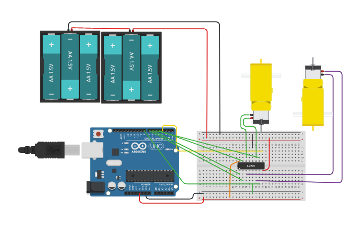 Circuit design Motor_Driver | Tinkercad
