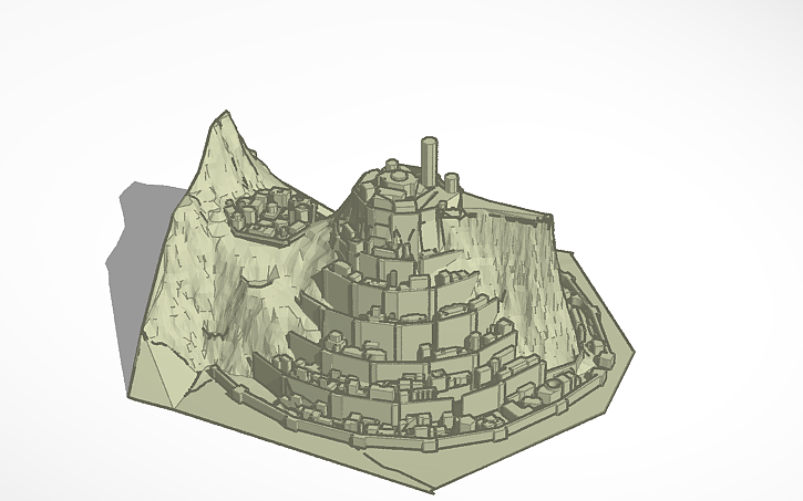 3D design Minas Tirith - Tinkercad