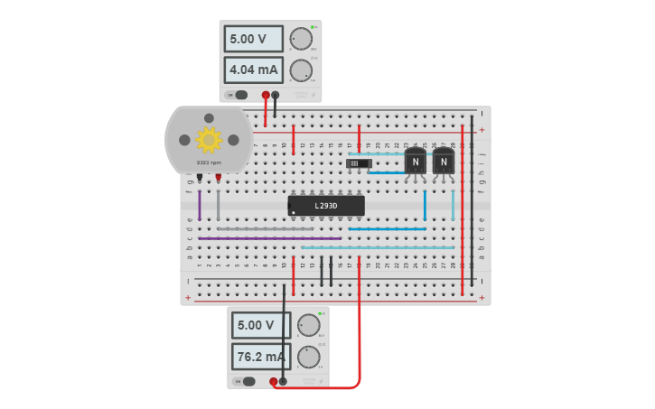 Circuit Design L293d Motor Dc Tinkercad