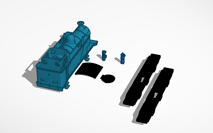3D design E2 class tank engine - Tinkercad