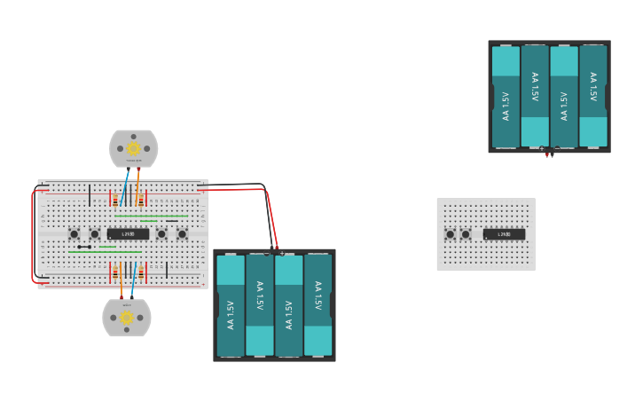 Circuit design H-Bridge thing - Tinkercad