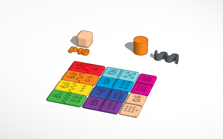 3D design Number Puzzle version 2 | Tinkercad
