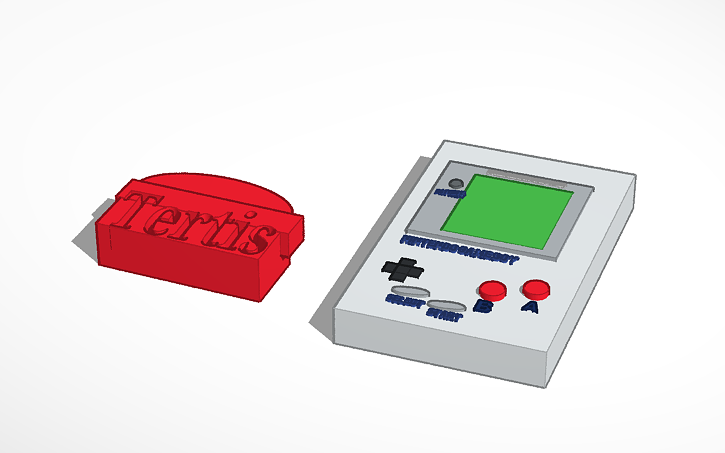 3D design Game Boy - Tinkercad