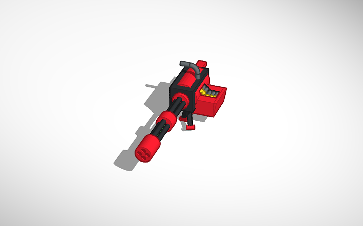 3D design Red Minigun | Tinkercad