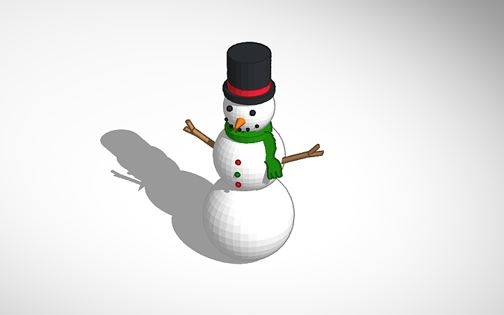 3D design Snowman - Tinkercad