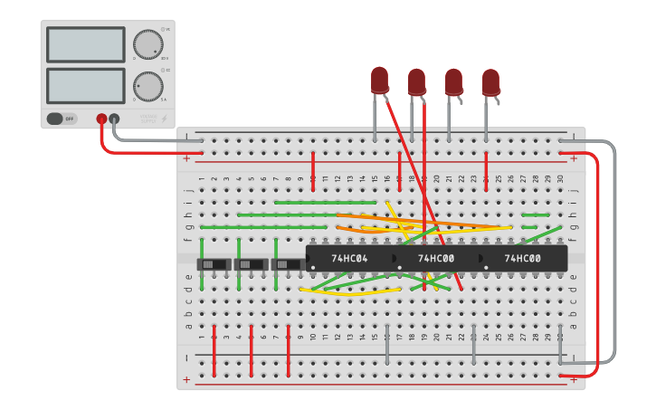 Circuit design Multiplexer (WIP) | Tinkercad