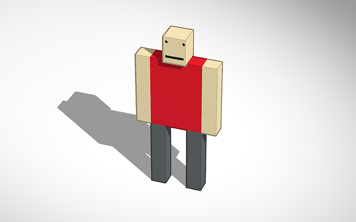 3D design Roblox character - Tinkercad
