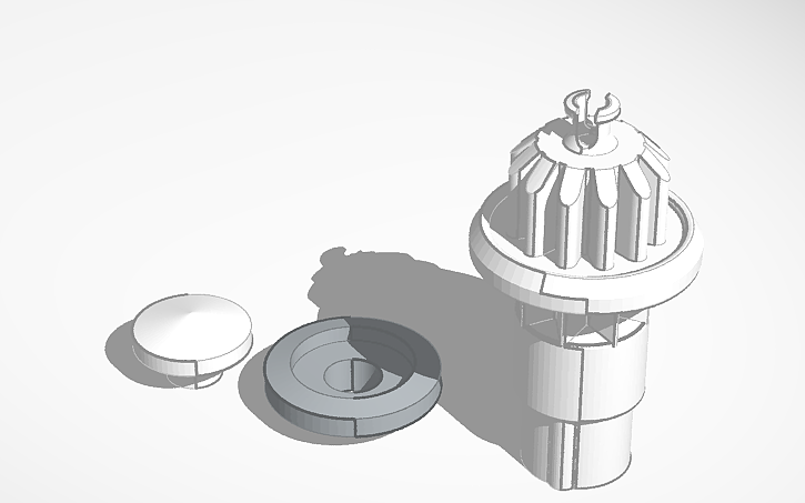 3D design Revolving Free Needle Beyblade X Bit - Tinkercad