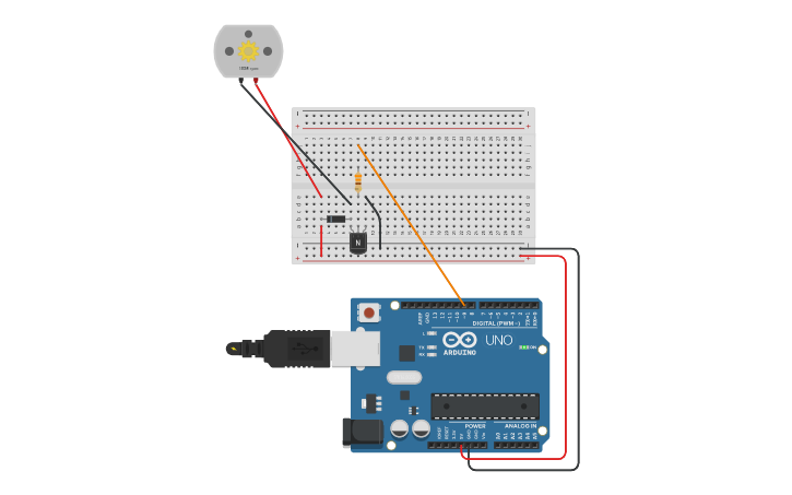 Circuit design Motor Acceleration | Tinkercad