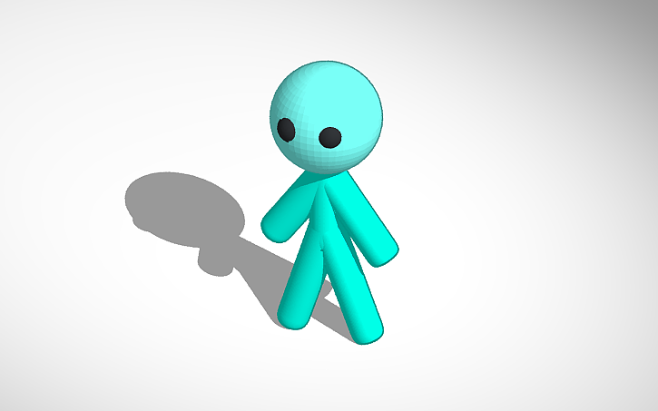 3D design Stickman Model - Tinkercad