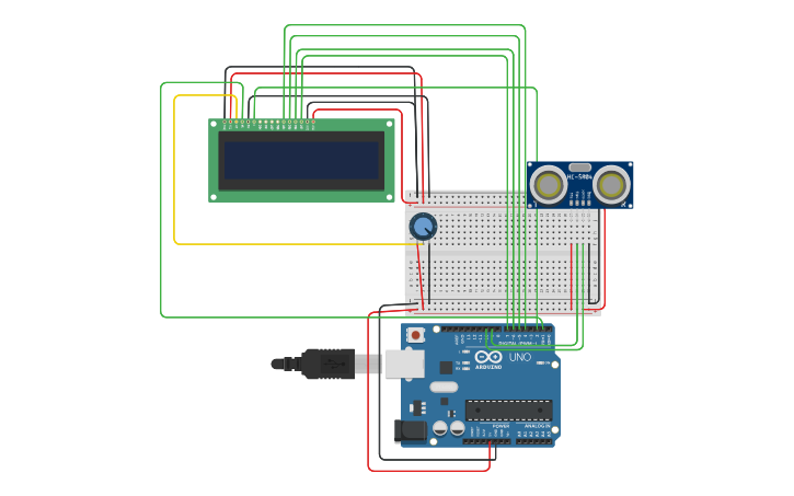 Circuit Design Measure Distance And Display It On Screen Tinkercad
