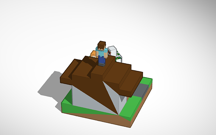 3D design minecraft village - Tinkercad
