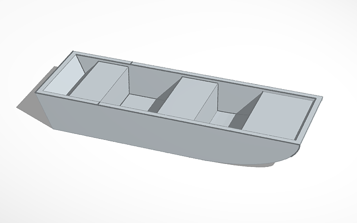 3D design Jon Boat - Tinkercad