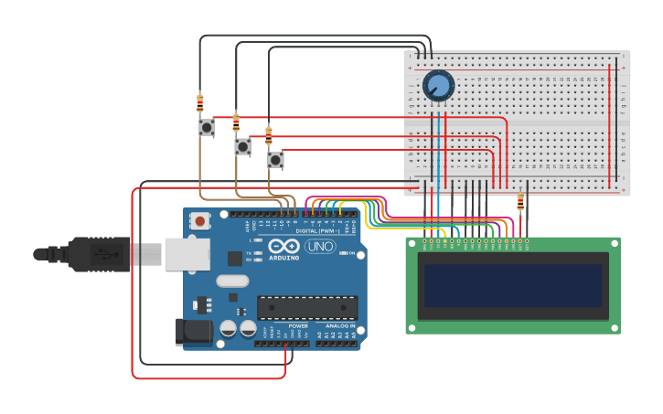 Circuit design งานที่12 นาฬิกาดิจิทัล - Tinkercad