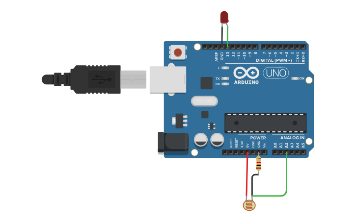 Circuit Design Project 8 Light Dependent Resistor 12212070 Tinkercad