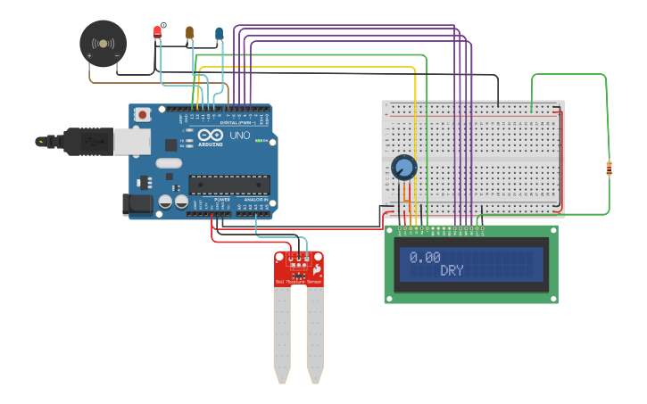 Circuit design Soil_Moisture - Tinkercad