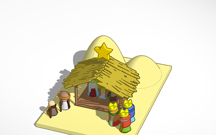 3D design Nacimiento de Jesús - Tinkercad