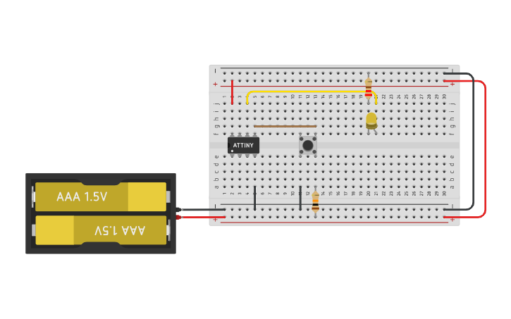 Circuit design Controle Digital - Debounce - Tinkercad