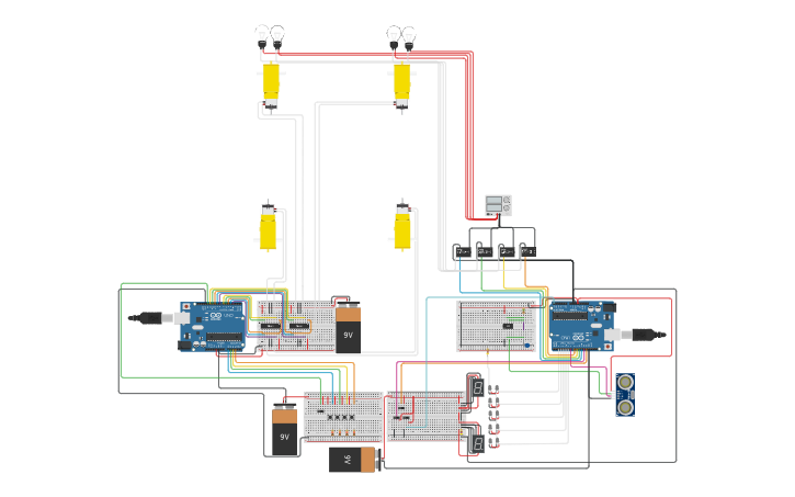 Circuit design RC car - Tinkercad
