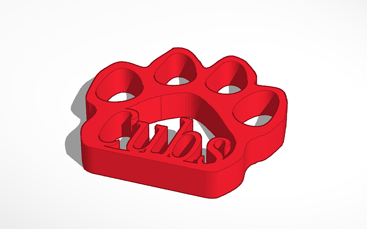 3D design paw - Tinkercad